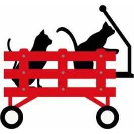 cats in wagon