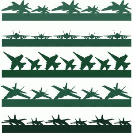jet fighter borders set