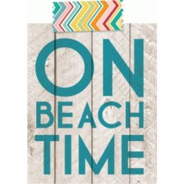 on beach time sign