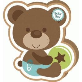 baby boy shape card