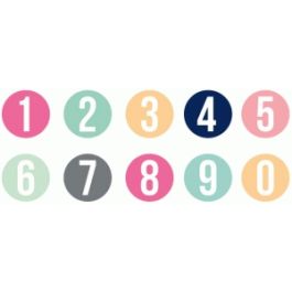 solid circle monogram numbers