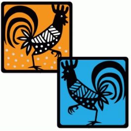 square rooster cards