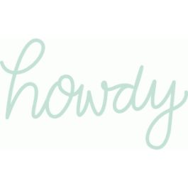 hand lettered howdy word