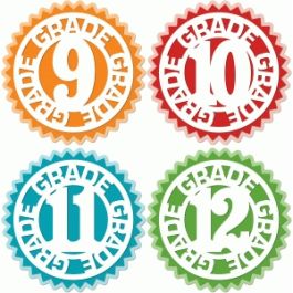 grades 9-12 circle labels
