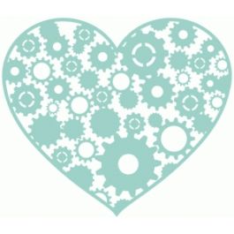 heart cog page mat / background