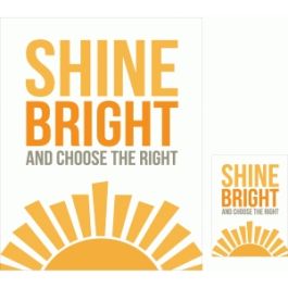 shine bright print and cut quote card