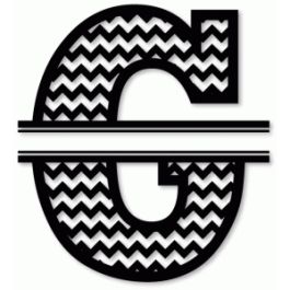 chevron split monogram g