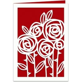 roses papercut 7x5 card