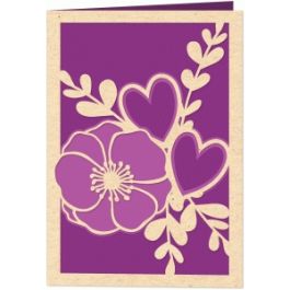 flower hearts card