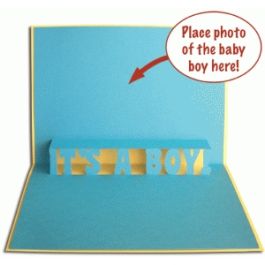 it's a boy! pop-up card