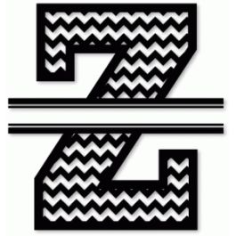 chevron split monogram z