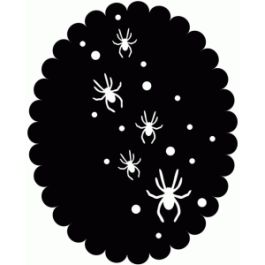 halloween spider scallop decor