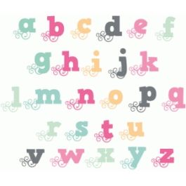 fancy swirl monogram alphabet - lower case|66909
