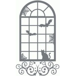 halloween spooky swirl window