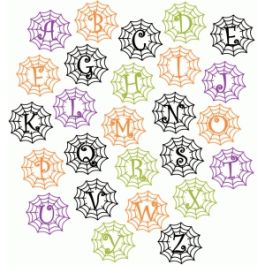 halloween spiderweb letters
