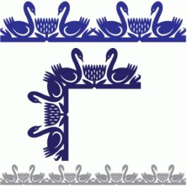 lovely swans border and corner set