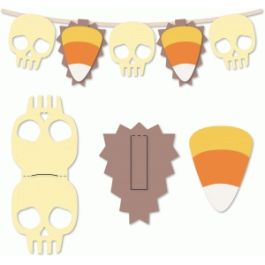 skulls & candy corn stringer swag