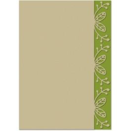 leaf cutout border fold over card