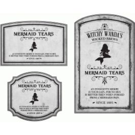 potion label mermaid tears