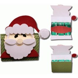 3d santa 6 count flip open candy box