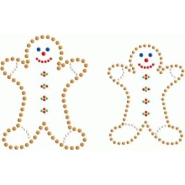 rhinestone gingerbread men