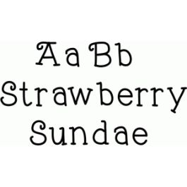 strawberry sundae font