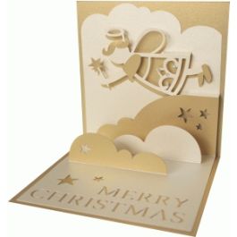 5x5 angel pop up card