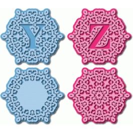 ornate monogram yz blank frame
