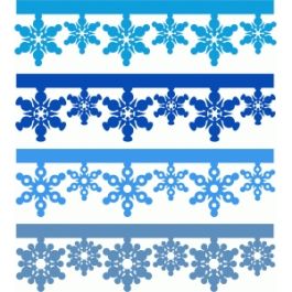 snowflake borders set
