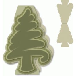 squiggly tree layered a7 card