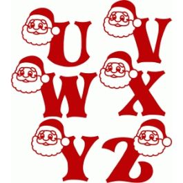 santa claus alphabet u-z