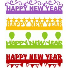 happy new year borders set