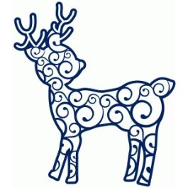 fancy swirl reindeer