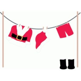 santa washing line