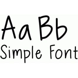 simple font