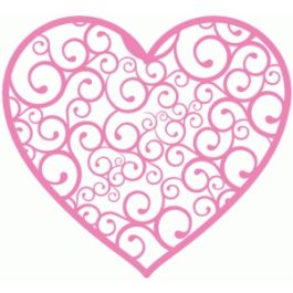 fancy swirl heart