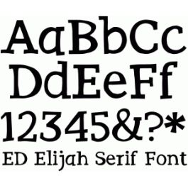 ed elijah serif font
