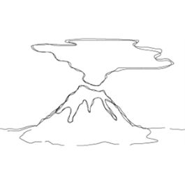 volcano sketch