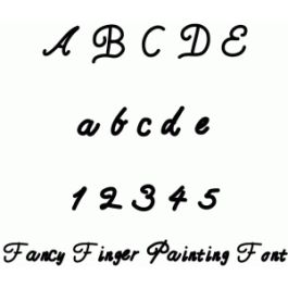 fancy finger painting font