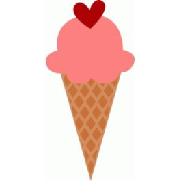 valentine ice cream cone