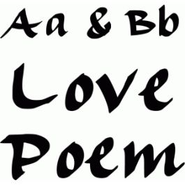 love poem font