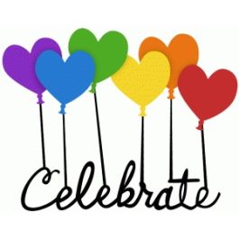 celebrate with heart balloons