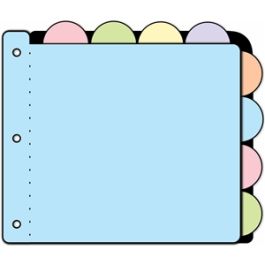 album with half round tabs