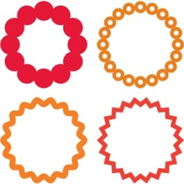 ring embellishments-set of 4