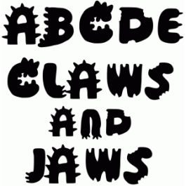 claws and jaws font
