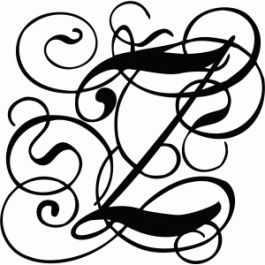 calligraphy flourish monogram z