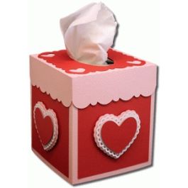 square heart tissue box|74584