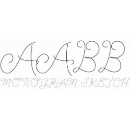monogram sketch font|74643