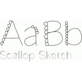 scallop sketch font