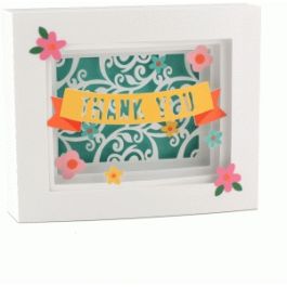 5x7 thank you shadow box card|74678